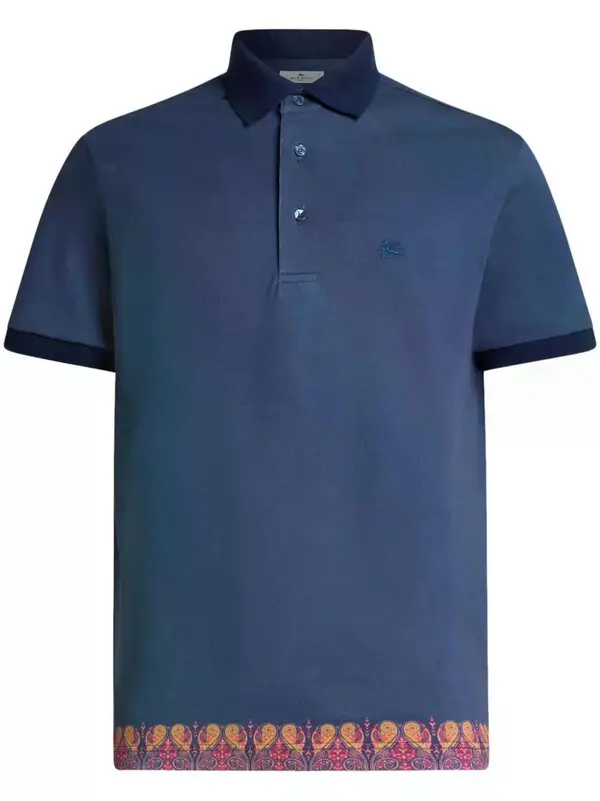Etro Paisley-trim Polo Shirt