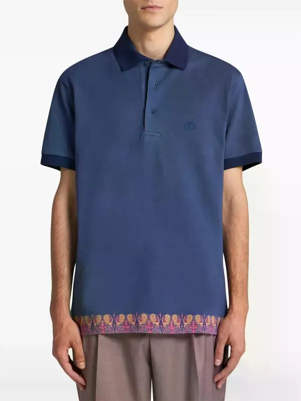 Etro Paisley-trim Polo Shirt