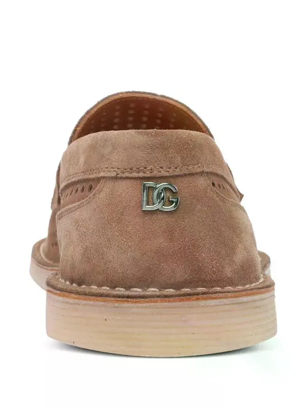 Dolce & Gabbana Calfskin Loafers - Brown