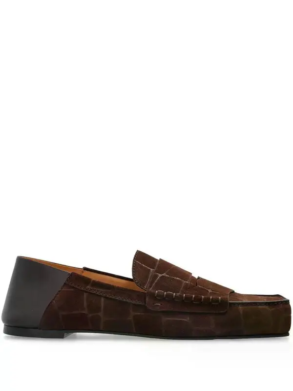 Jacquemus Le Carré Suede Loafers - Brown