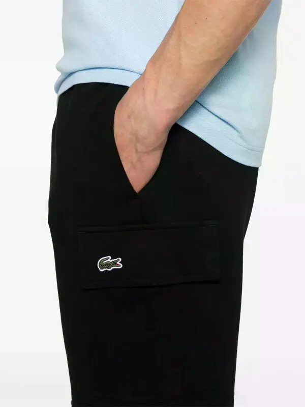 Lacoste Cotton Cargo Shorts - Black