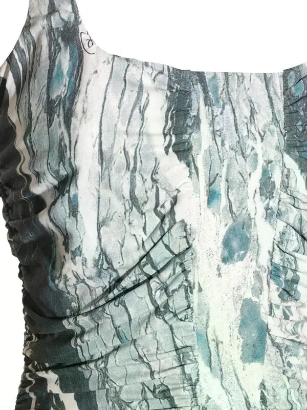 Roberto Cavalli Marble-print Dress