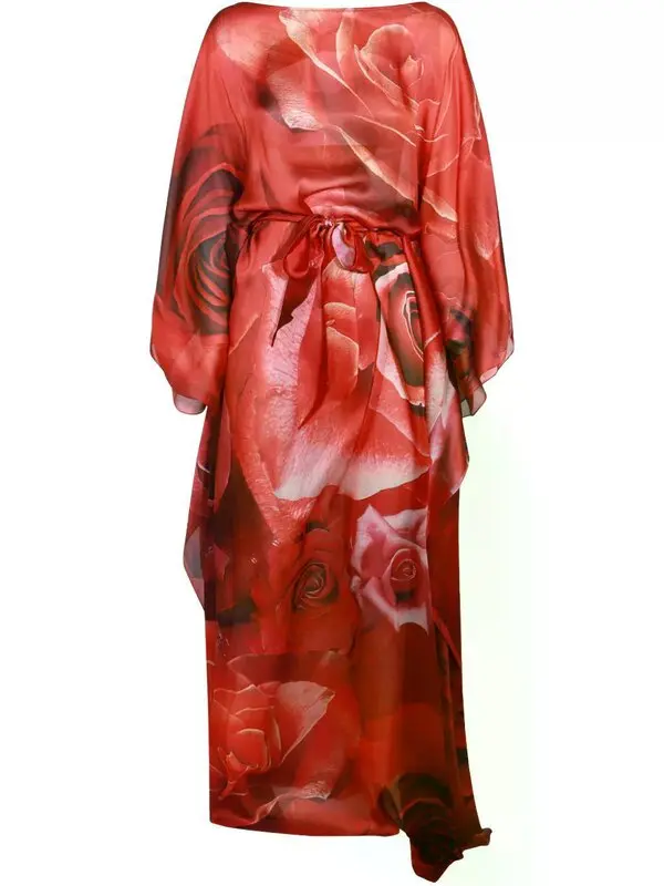 Roberto Cavalli Rose-print Kaftan