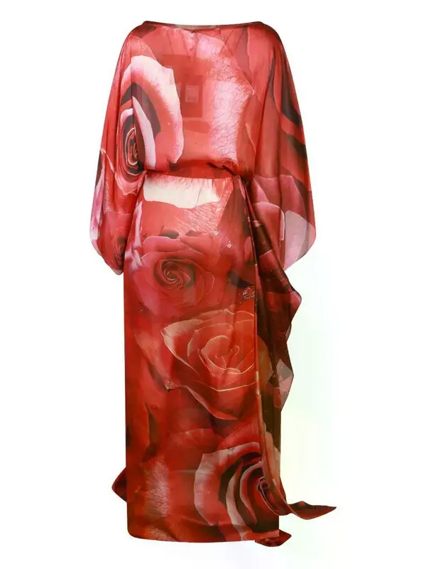 Roberto Cavalli Rose-print Kaftan