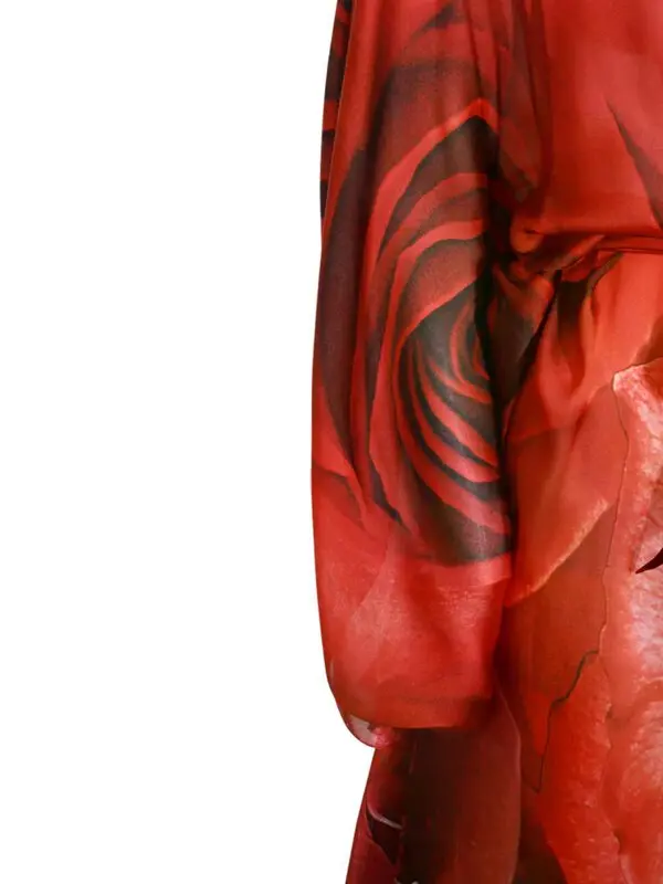 Roberto Cavalli Rose-print Kaftan
