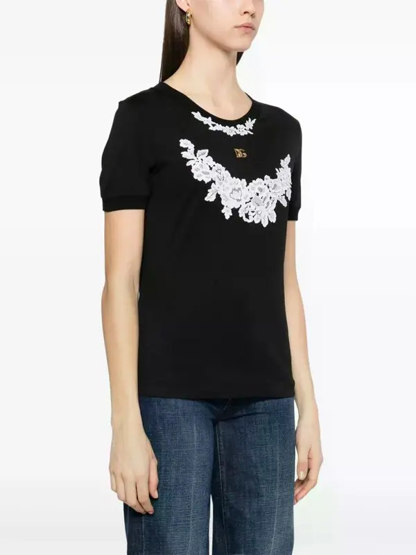 Dolce & Gabbana Lace Detailed T-shirt