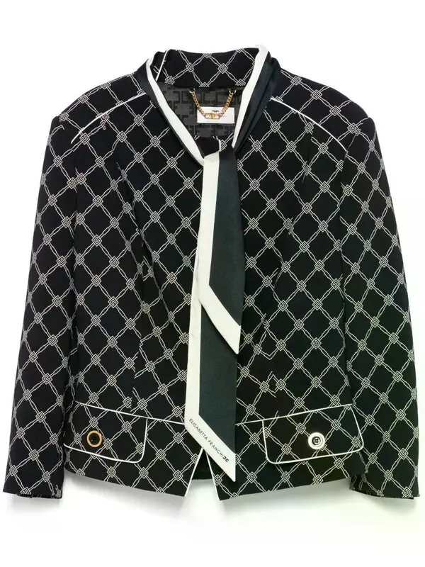 Elisabetta Franchi Printed Crepe Jacket