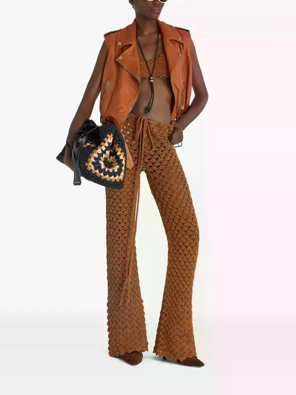 Ermanno Scervino Crochet-knit Cotton Trousers