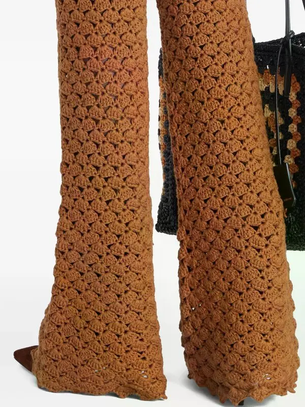 Ermanno Scervino Crochet-knit Cotton Trousers