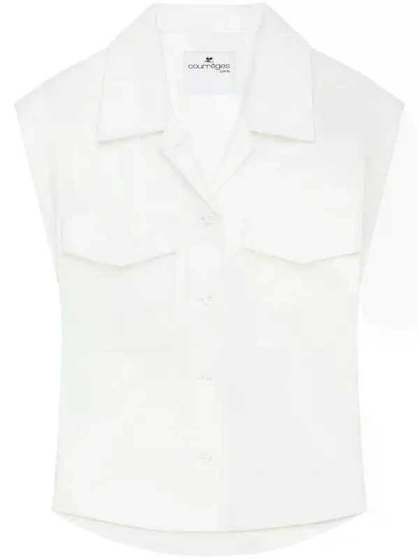 COURREGES Sleeveless Shirt - White