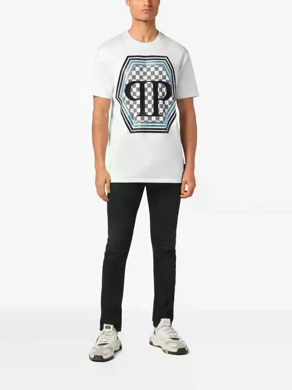 Philipp Plein Strass Hexagon T-shirt