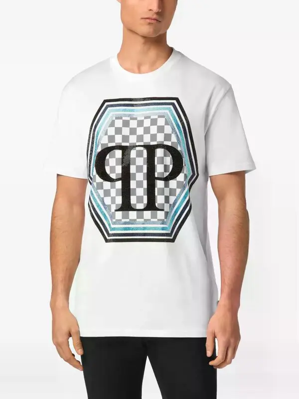 Philipp Plein Strass Hexagon T-shirt