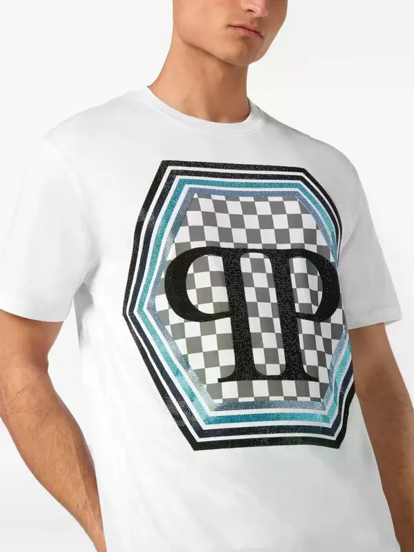 Philipp Plein Strass Hexagon T-shirt