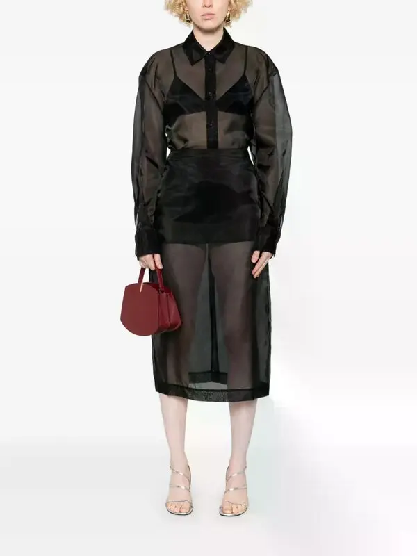 THE FRANKIE SHOP Peri Sheer Shirt