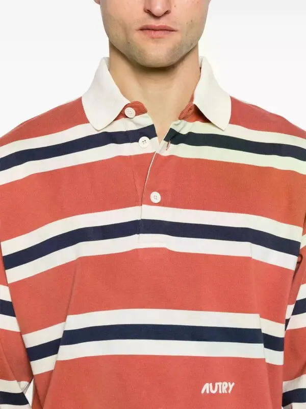 AUTRY Striped Polo Shirt