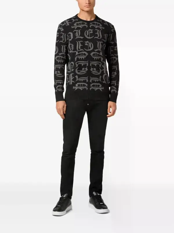 Philipp Plein Logo-intarsia Sweater