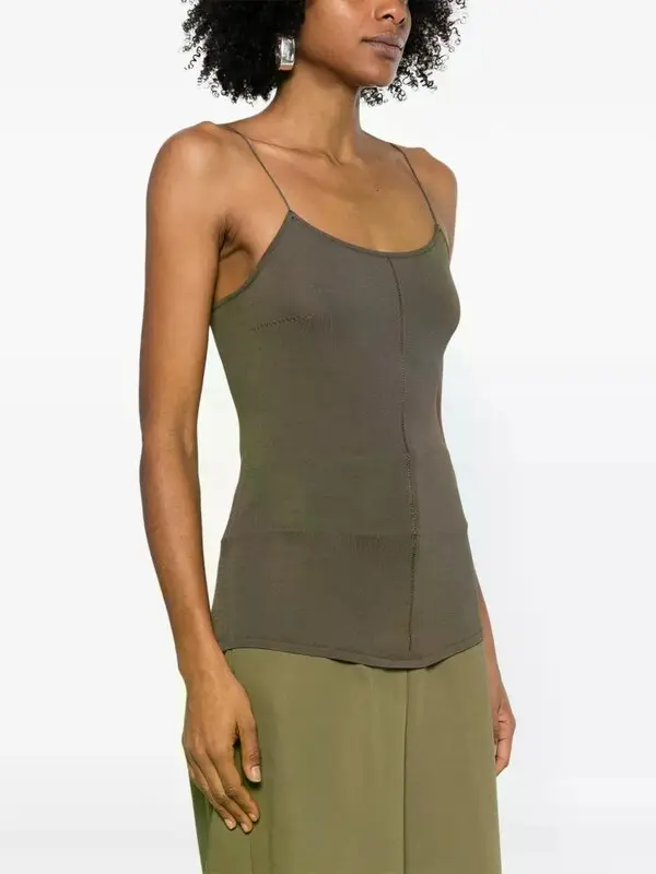 LEMAIRE Fine-knit Tank Top - Green