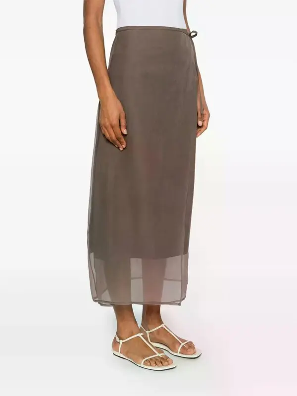 Brunello Cucinelli Wrap Midi Skirt