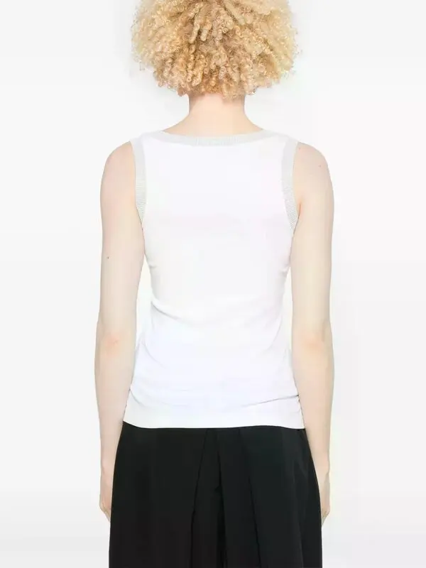 Fabiana Filippi Lurex-trim Tank Top - White
