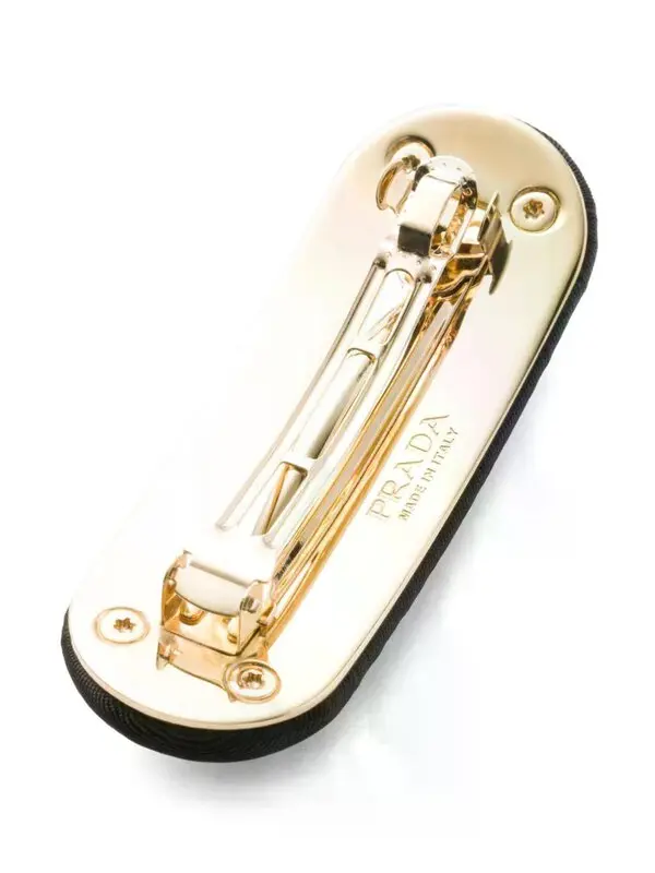 Prada Enamel-logo Hair Clip