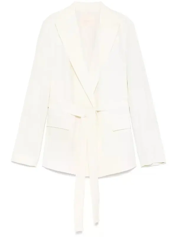 TWINSET Belted Blazer - White