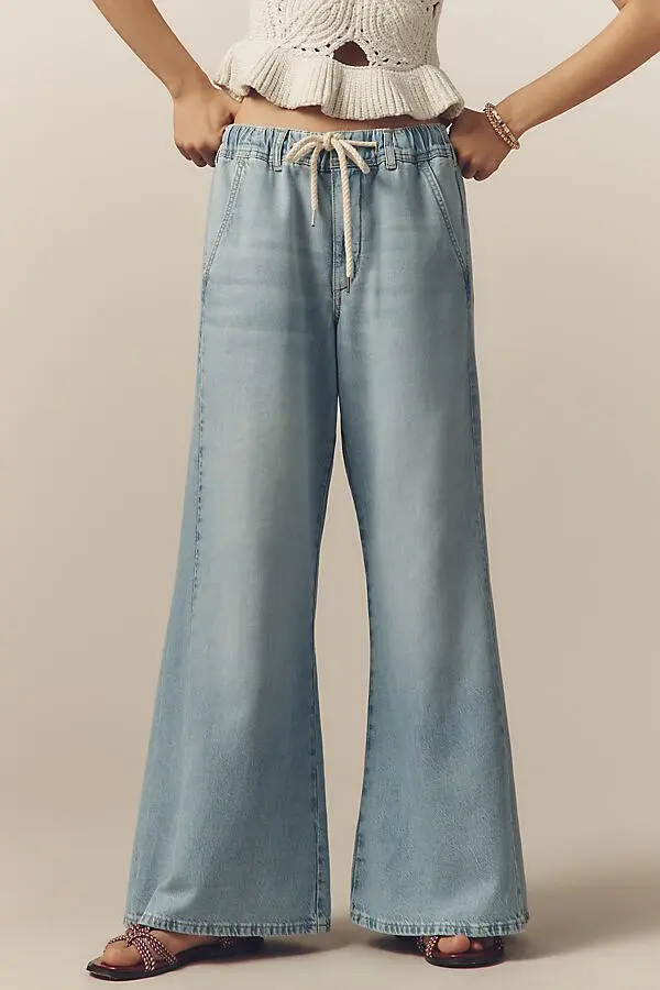 PILCRO The Adi Pull-on Flare Jeans - Goldentod Wash