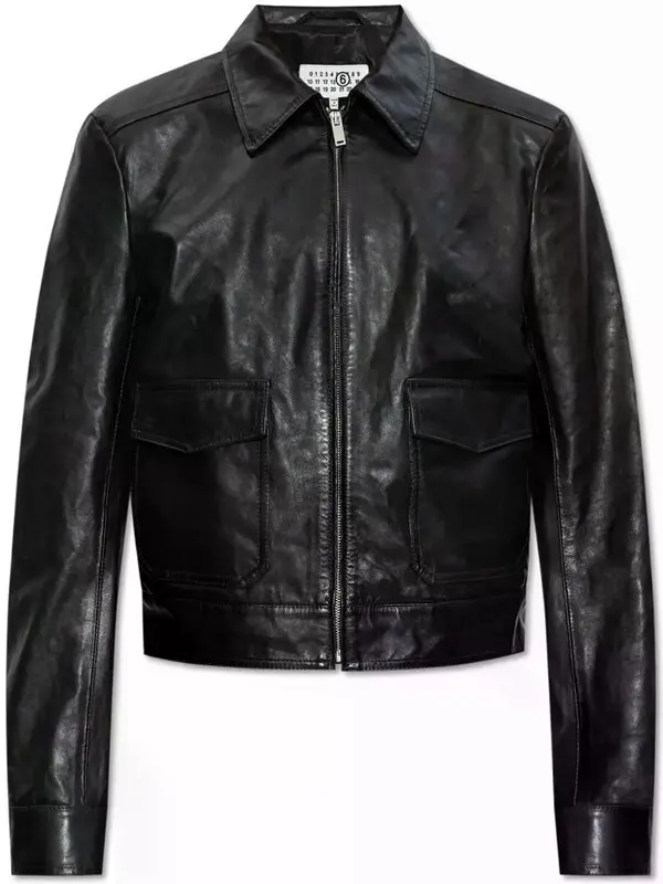 MAISON MARGIELA Zip-up Leather Jacket