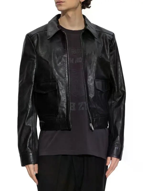 MAISON MARGIELA Zip-up Leather Jacket
