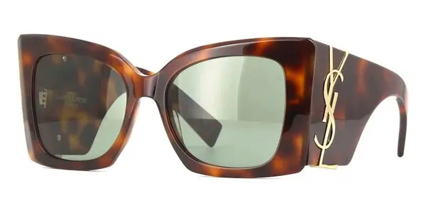 Saint Laurent Oversized Sunglasses - Havana/green (sl/m119