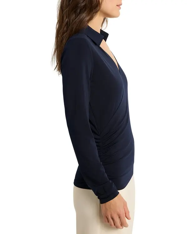 NIC+ZOE Collared Wrap Top