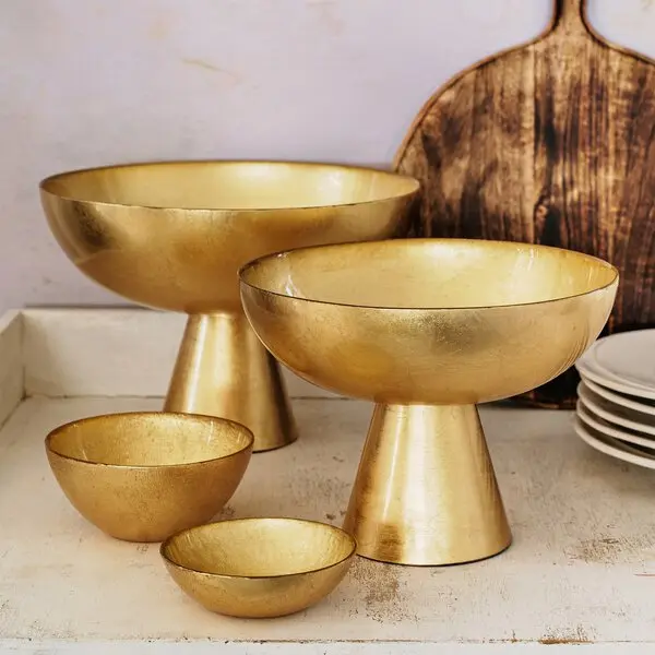 VIETRI Moon Glass Medium Pedestal Bowl