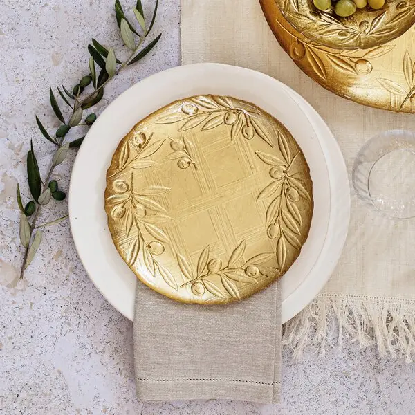 VIETRI Moon Glass Olive Salad Plate