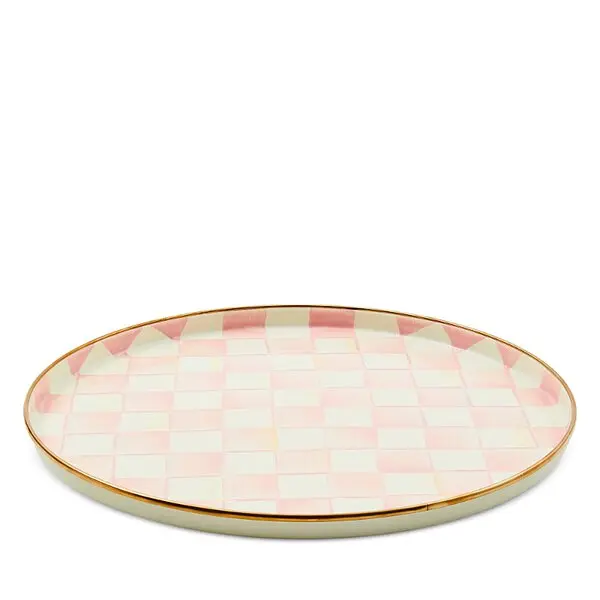 MACKENZIE-CHILDS Rosy Check Round Tray - No Color