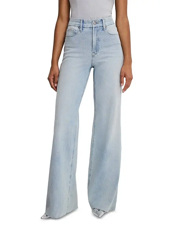 Good American Good Waist Palazzo Jeans - Indigo