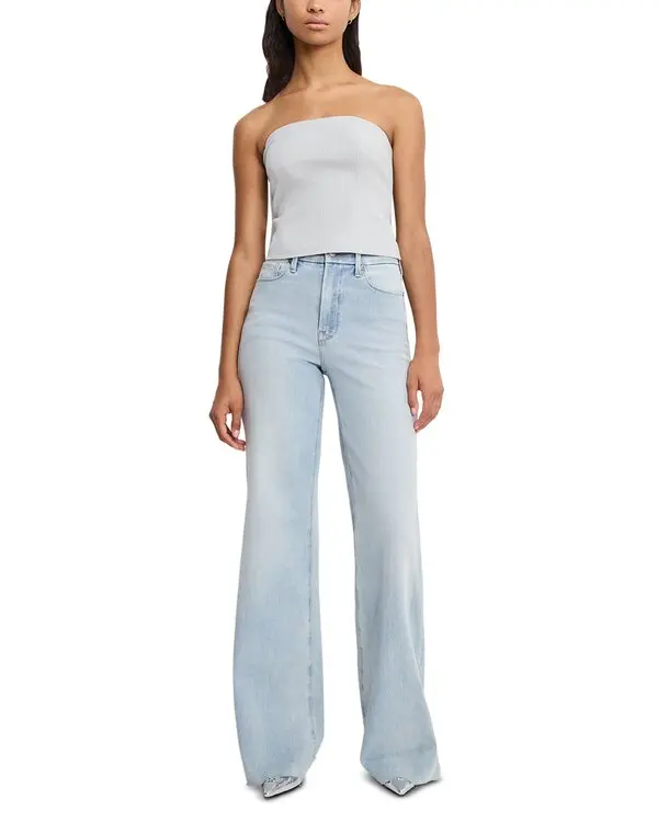 Good American Good Waist Palazzo Jeans - Indigo