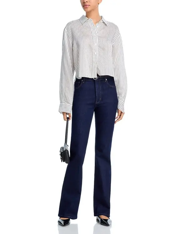 FRAME The Reboot High-rise Ankle Bootcut Jeans - Rinse