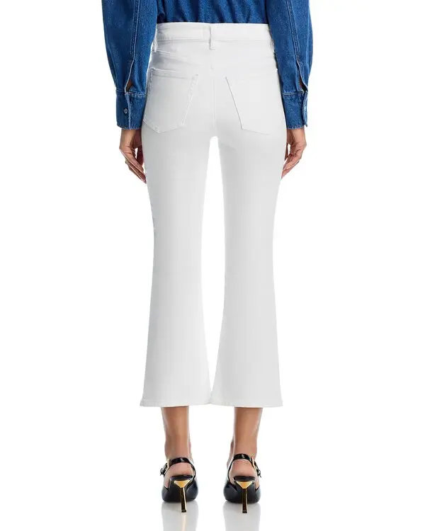 FRAME The Reboot High-rise Ankle Bootcut Jeans - White