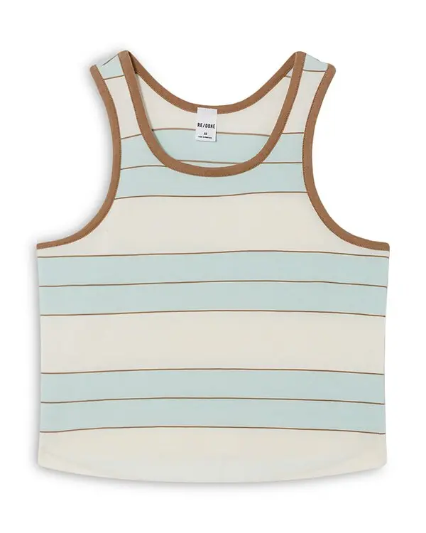RE/DONE Striped Tank Top - Light Mint