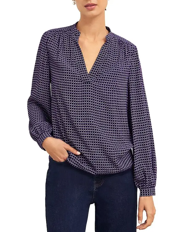 HOBBS LONDON Mila Printed Blouse - Purple Multi