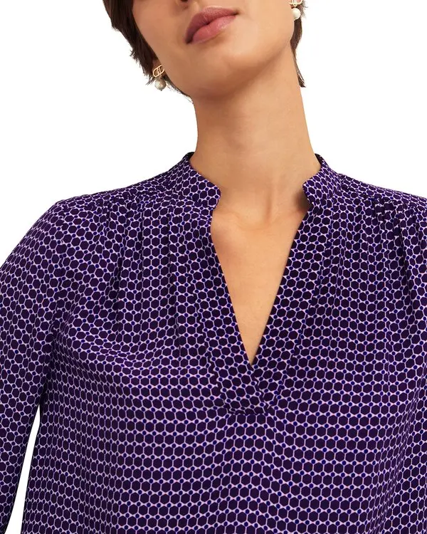 HOBBS LONDON Mila Printed Blouse - Purple Multi