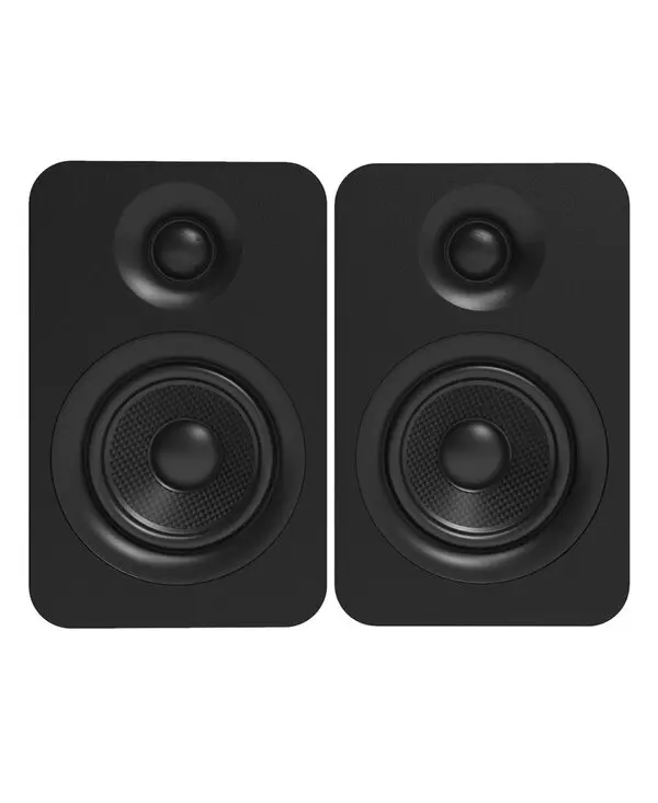 KANTO Yup4 Passive Bookshelf Speakers With 1" Silk Dome Tweeter & 4" Kevlar Woofer Pair - Black Yup