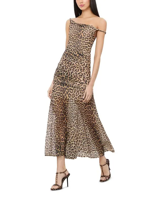 Alice + Olivia Bianca Twist Off-the-shoulder Dress