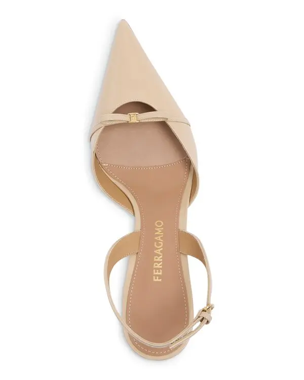 FERRAGAMO Gylla 70 Slingback Pumps - Nude