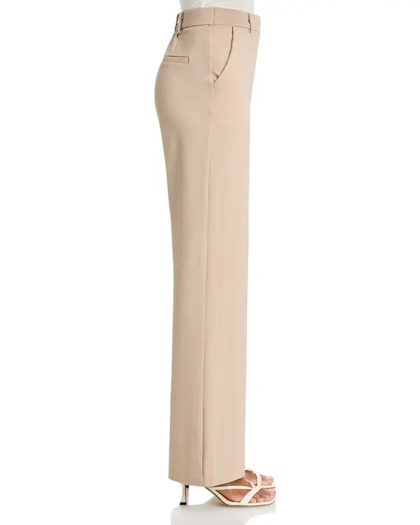 Aqua Knit Wide Leg Pants - Beige