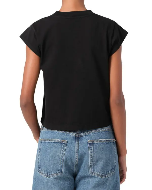 AGOLDE Bryce Cap-sleeve T-shirt - Black