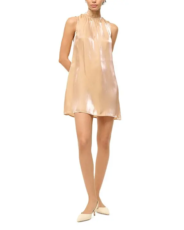 Staud Albee Mini Dress Exclusive In Rose Gold 70% Off Editorialist