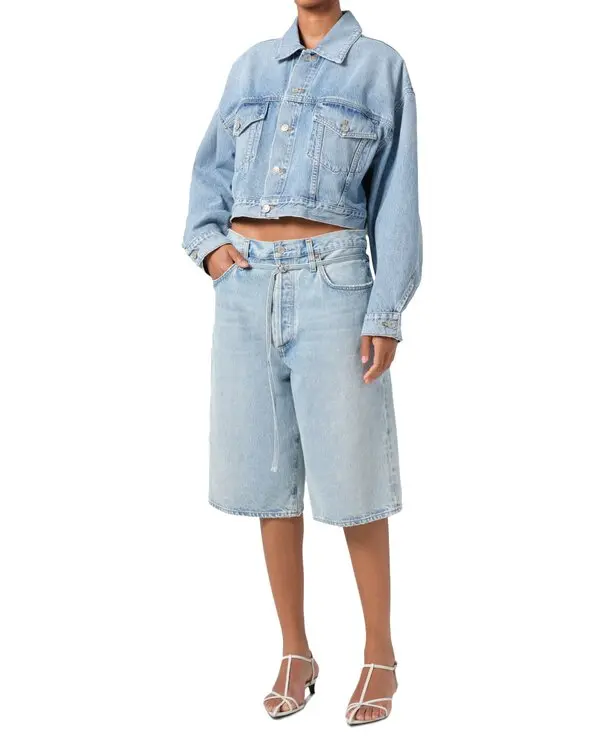 AGOLDE Palmer Cropped Denim Jacket - Space