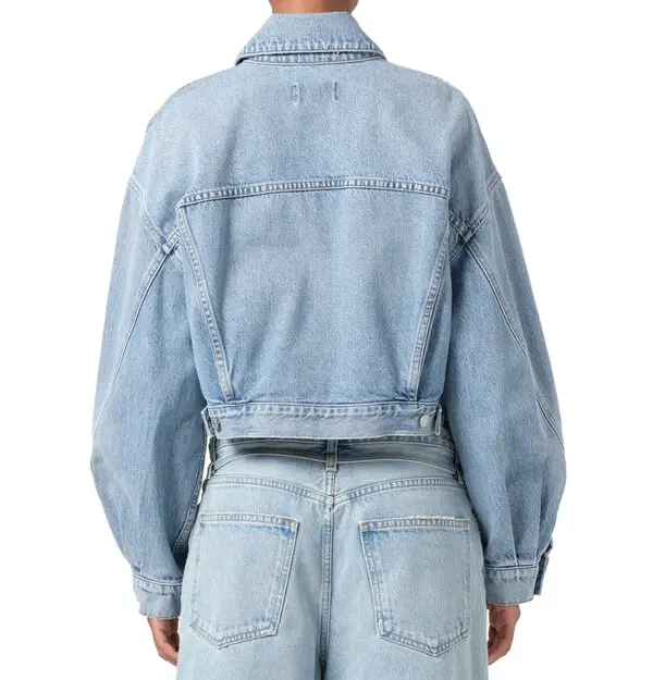AGOLDE Palmer Cropped Denim Jacket - Space