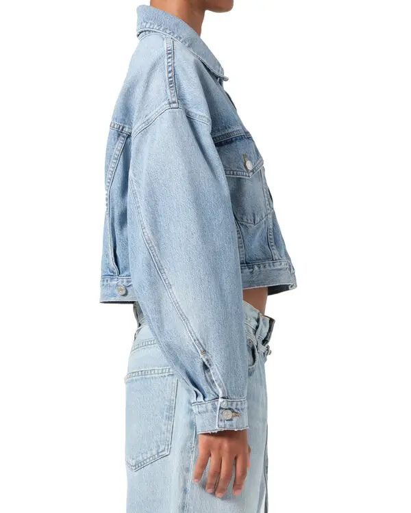 AGOLDE Palmer Cropped Denim Jacket - Space