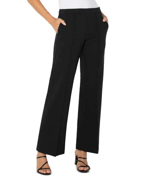 LIVERPOOL Pull On Wide Leg Pants - Black